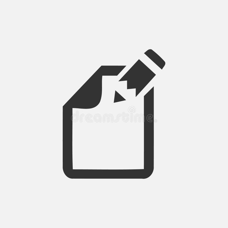 Document Editing Vector Icon. File Icon Symbol Stock Vector ...