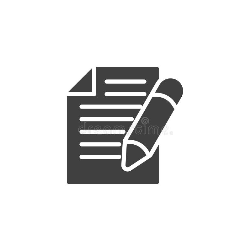 Document Editing Vector Icon Stock Vector - Illustration of vector ...