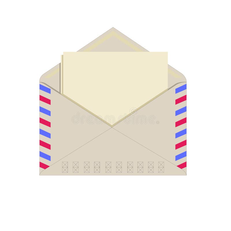 Document in een envelop vector illustratie. Illustration of leeg - 8069138