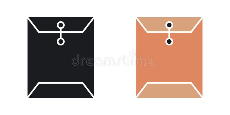 Document Envelope Icon Vector Stock Vector - Illustration of post ...