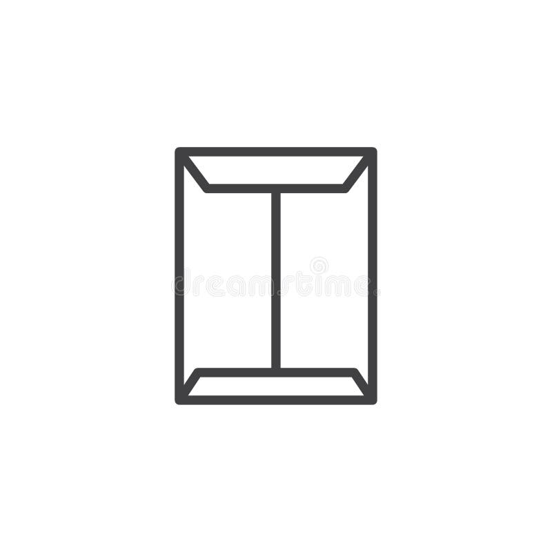 Envelope Outline Vector Icon, Symbol or Logo. Stock Vector ...
