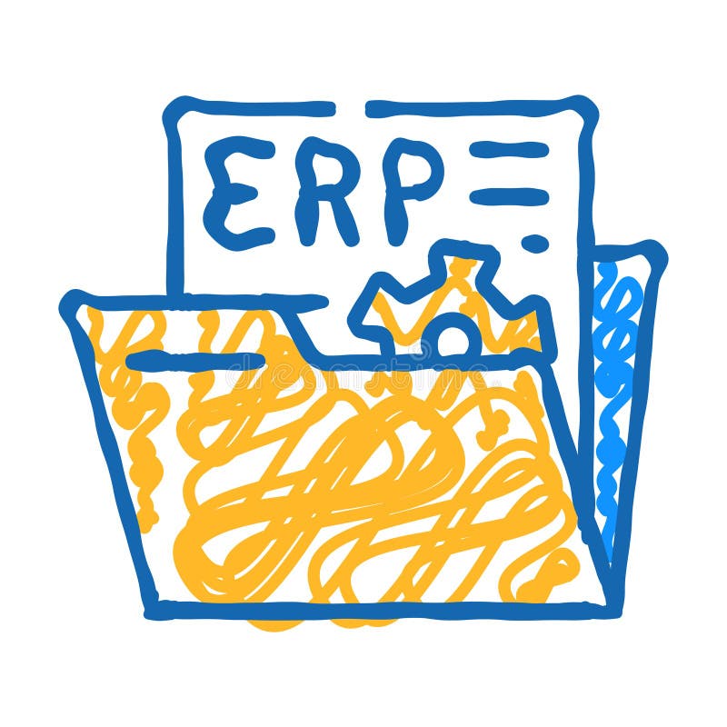 Document Erp Icon Doodle Illustration Stock Vector - Illustration of ...
