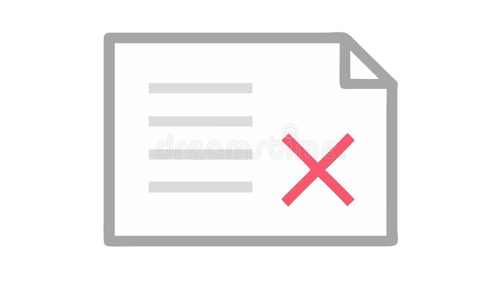 Document Error Icon, File Deletion and Failure, Vector Design ...