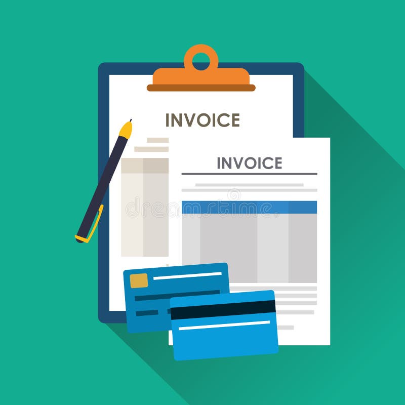 Document De Facture Et Conception D'ordinateur Portable Illustration ...