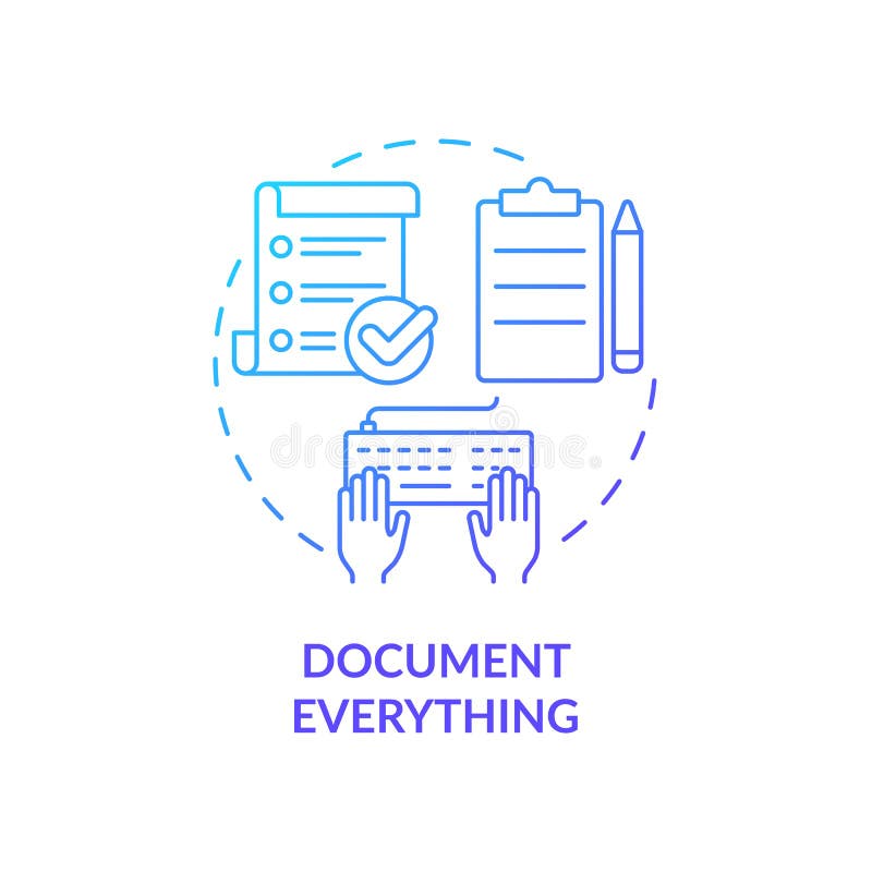 Document Everything Concept Icon Stock Vector - Illustration of ...