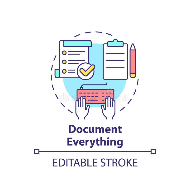 Document Everything Blue Gradient Concept Icon Stock Vector ...