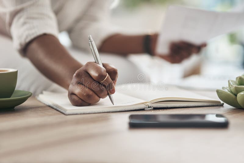 Document Everything for Future Reference. a Businesswoman Writing in ...