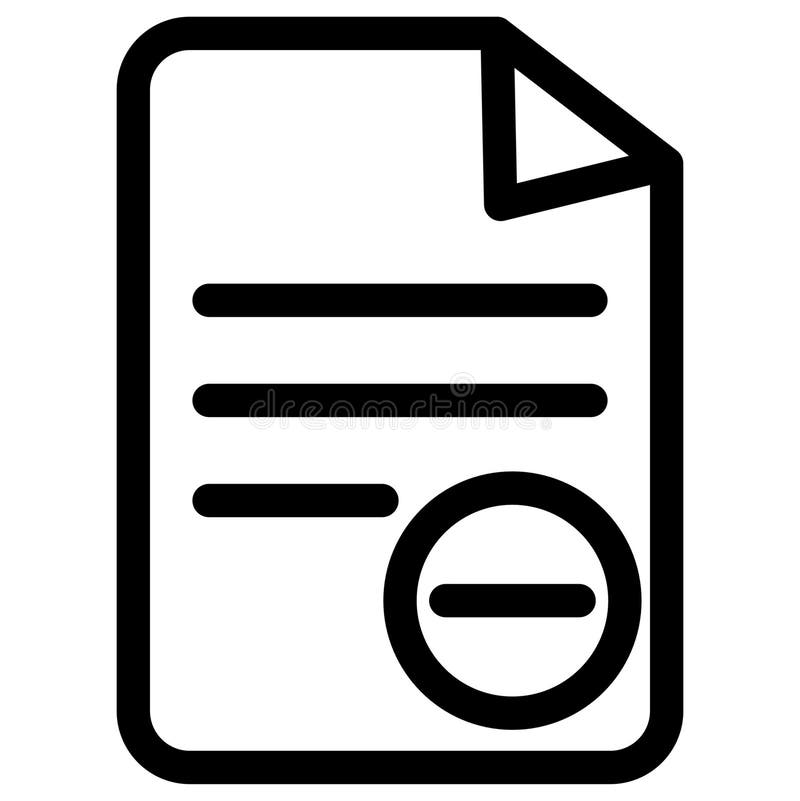 Document Exam with a Negative Grade Icon Symbol - Exam Grade Stock ...