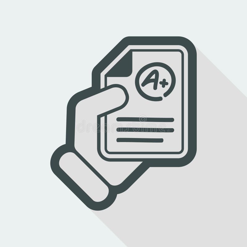 Document with Excellent Results Stock Vector - Illustration of quiz ...