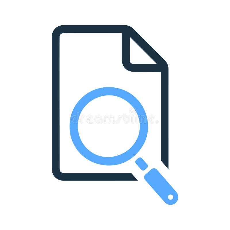 Document, Explore, File, Search Icon. Editable Vector Graphics. Stock ...