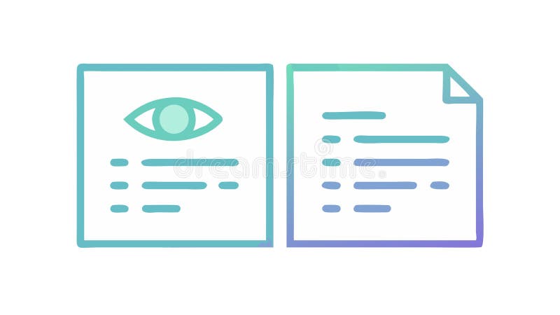 Document with Eye Icon for View and Reading Access, Vector Design ...