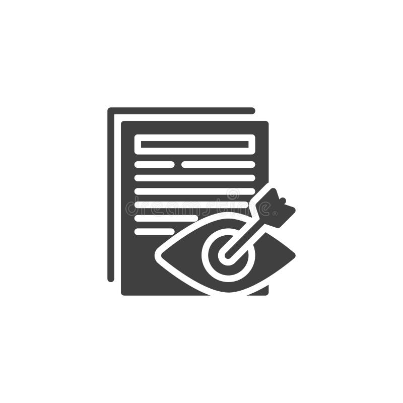 Document with Eye Target Vector Icon Stock Vector - Illustration of ...