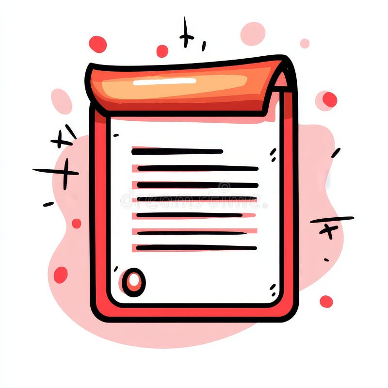 Document Featuring a Colorful Certificate with a Red Background and ...