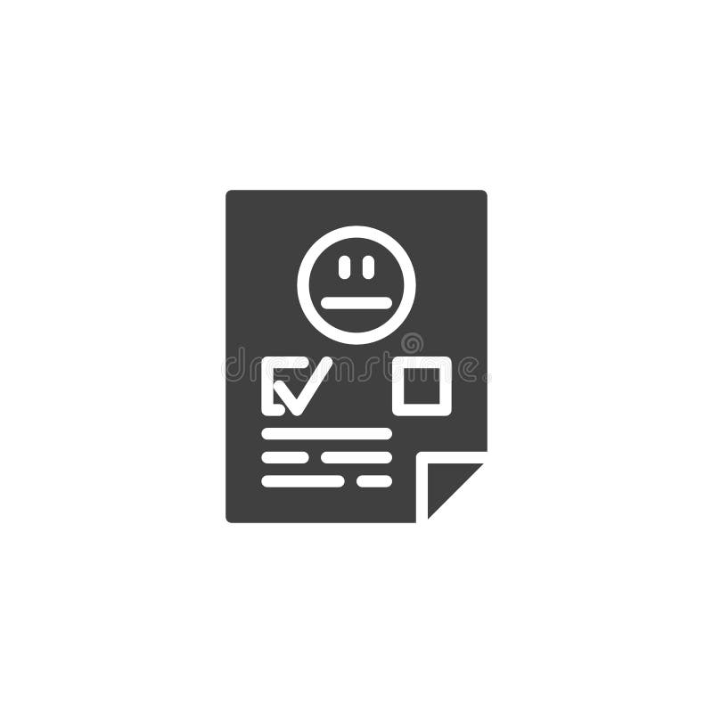 Document Feedback Emoticon Vector Icon Stock Vector - Illustration of ...