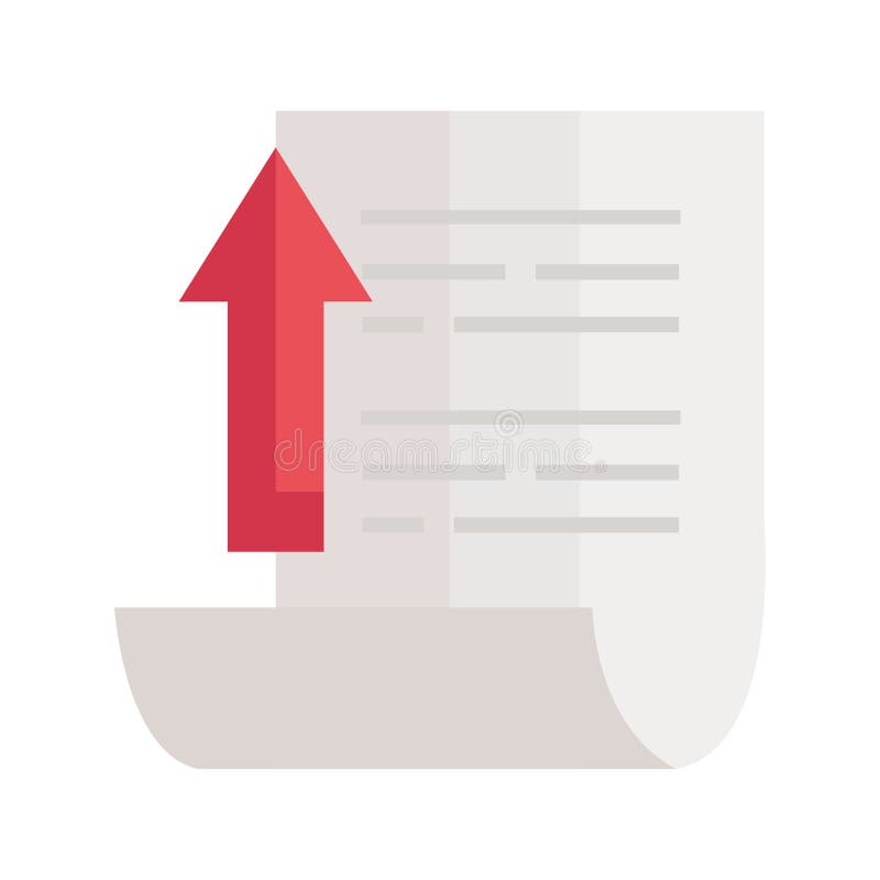Document File with Arrow Up Stock Vector - Illustration of vector ...