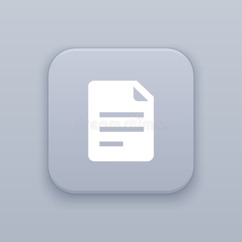 Document, File Button, Best Vector Stock Vector - Illustration of ...