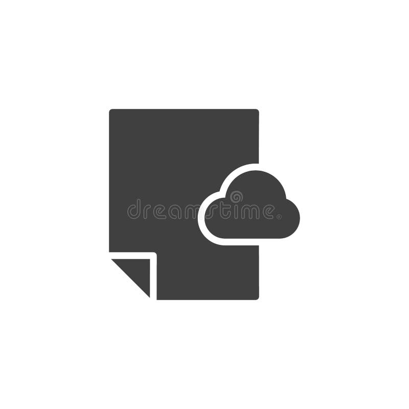Document File Cloud Vector Icon Stock Vector - Illustration of simple ...