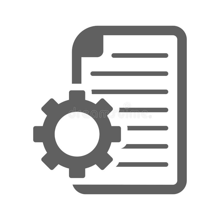 Document, File, Configuration Icon. Gray Vector Graphics Stock ...
