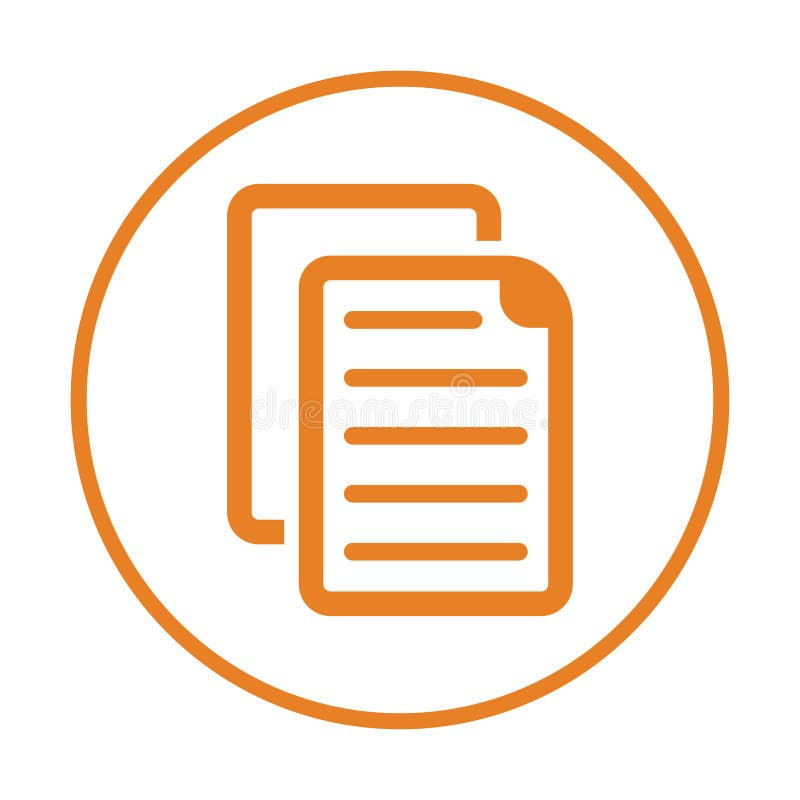 Document File Copy-paste Icon. Orange Color Vector Stock Vector ...