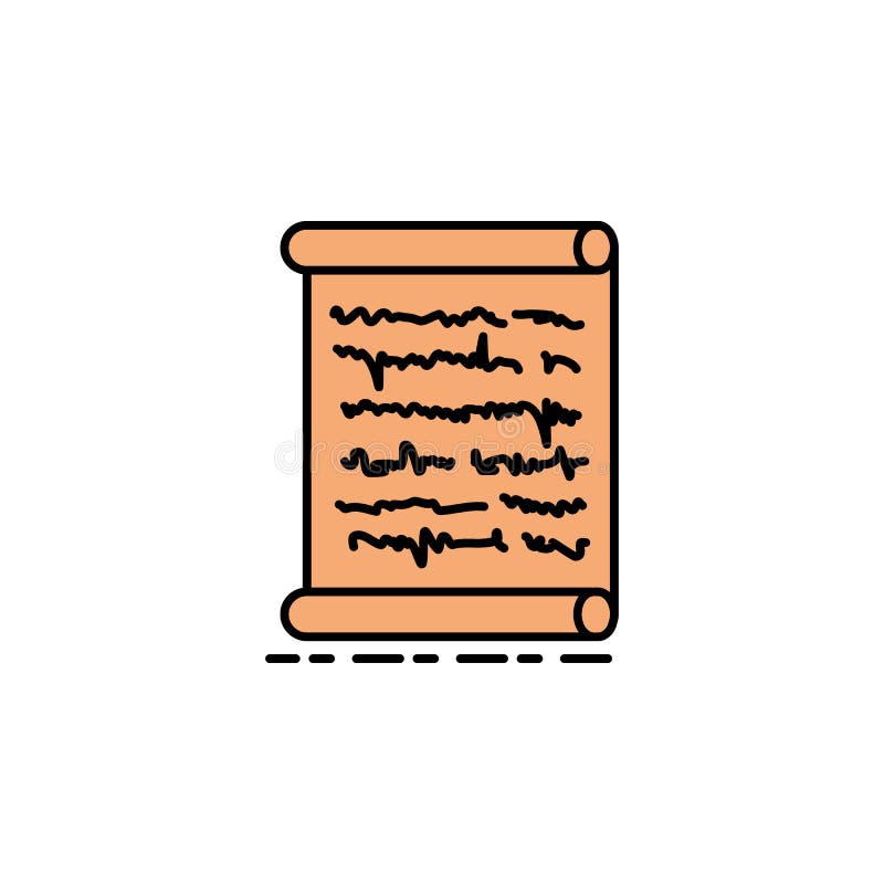 Document, File, Folder, Scroll, Paper Icon. Element of History Color ...