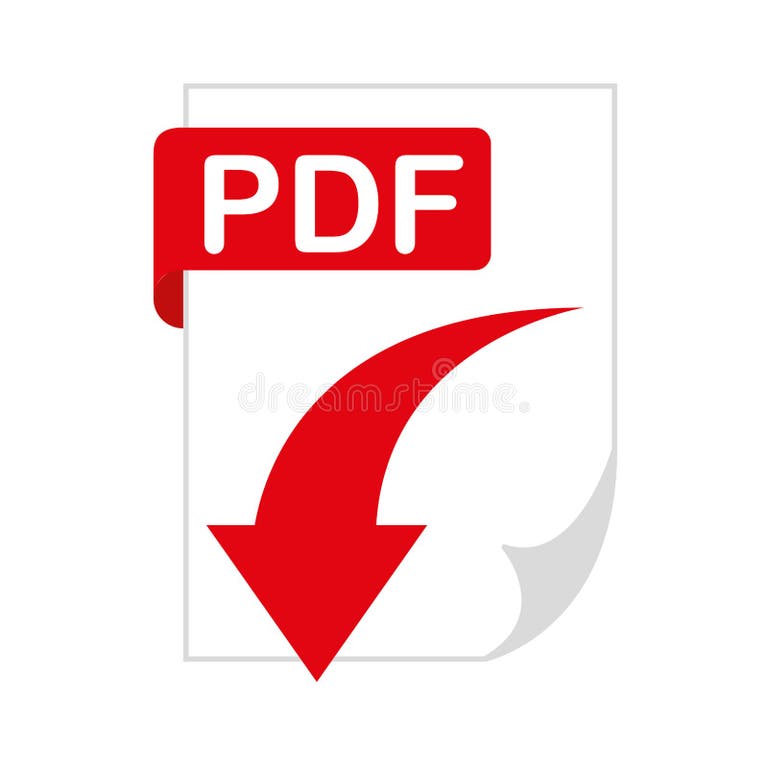 Document File Format with Arrow Download Isolated Icon Stock ...