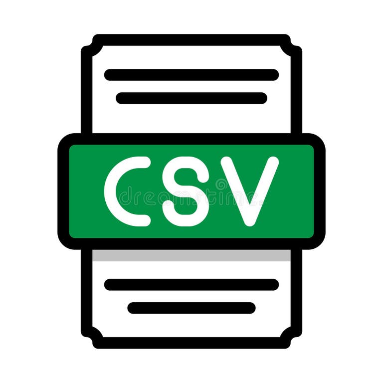 Document File Format Csv Spreadsheet Icon. with Outline and Color in ...