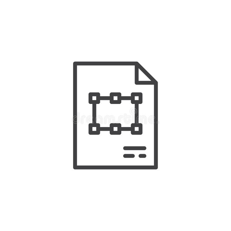 Document File Format Line Icon Stock Vector - Illustration of computer ...