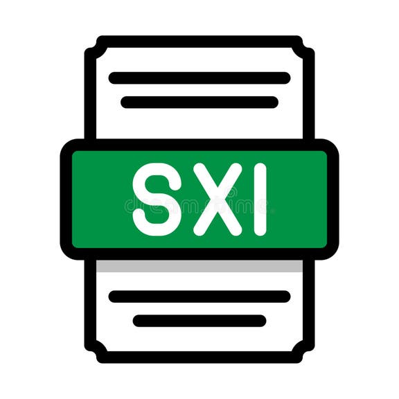 Document File Format Sxi Icon Spreadsheet. with Outline and Color in ...
