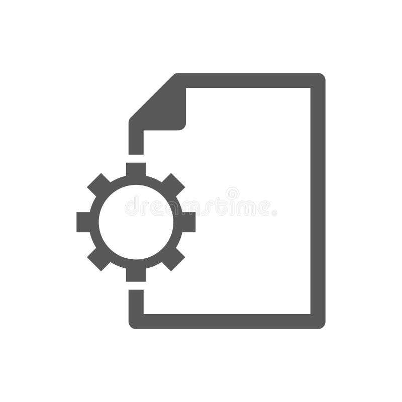 Document File with Gear Icon - Settings Document Icon Stock Vector ...