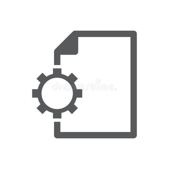 Document File with Gear Icon - Settings Document Icon Stock Vector ...