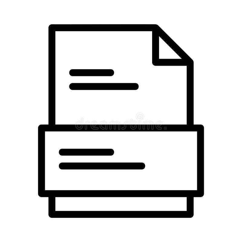 The Document File Icon is Paper with a Label and Text Stock Vector ...
