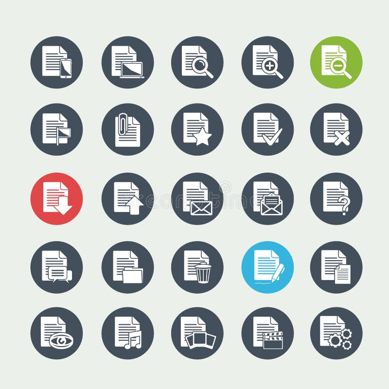 Document File icons stock vector. Illustration of icon - 54775538