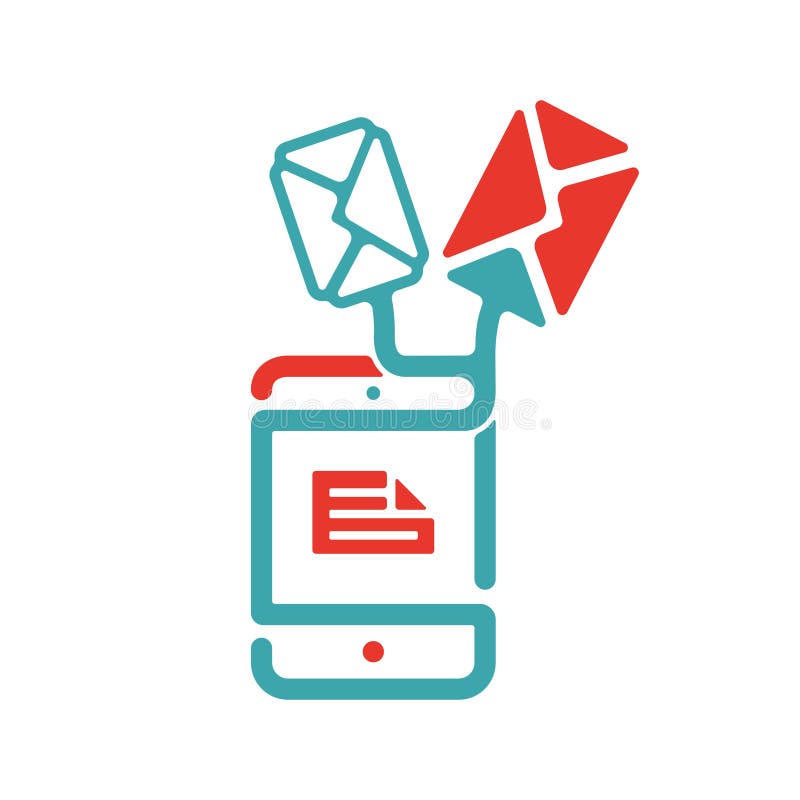 Document File Mail Icon on Tablet Laptop Vector Illustration Stock ...