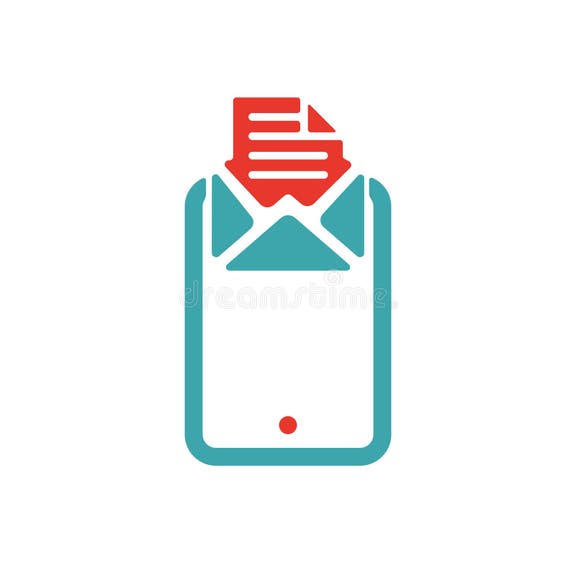 Document File Mail Icon on Tablet Laptop Vector Illustration Stock ...