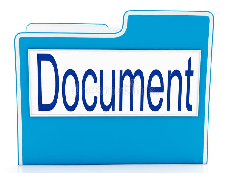 Document on File Meaning Organizing Stock Illustration - Illustration ...