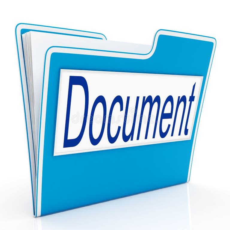 Document on File Means Organizing and Paperwork Stock Illustration ...
