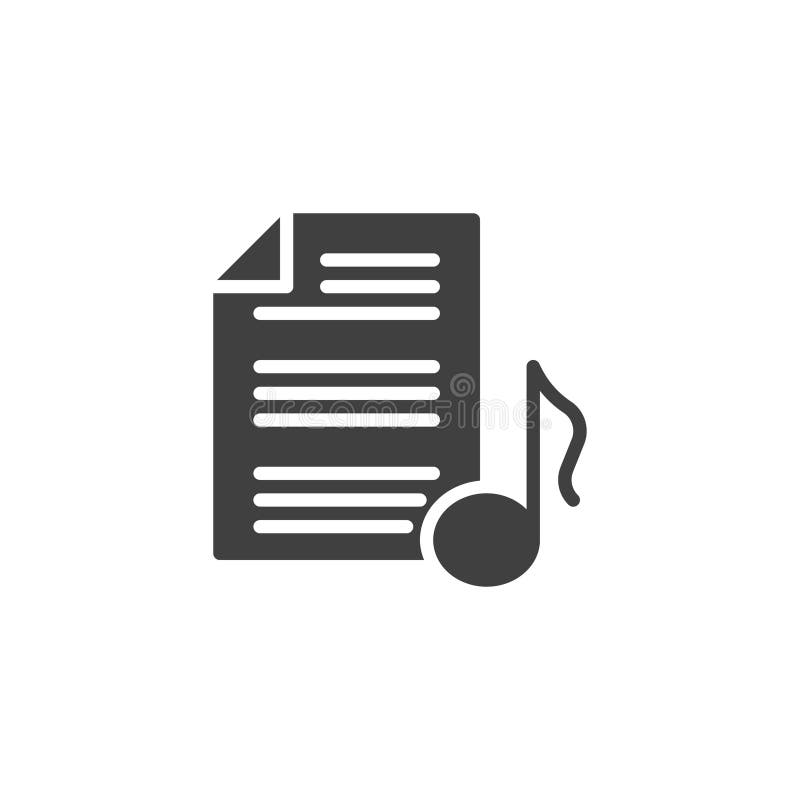 Document File and Music Note Vector Icon Stock Illustration ...