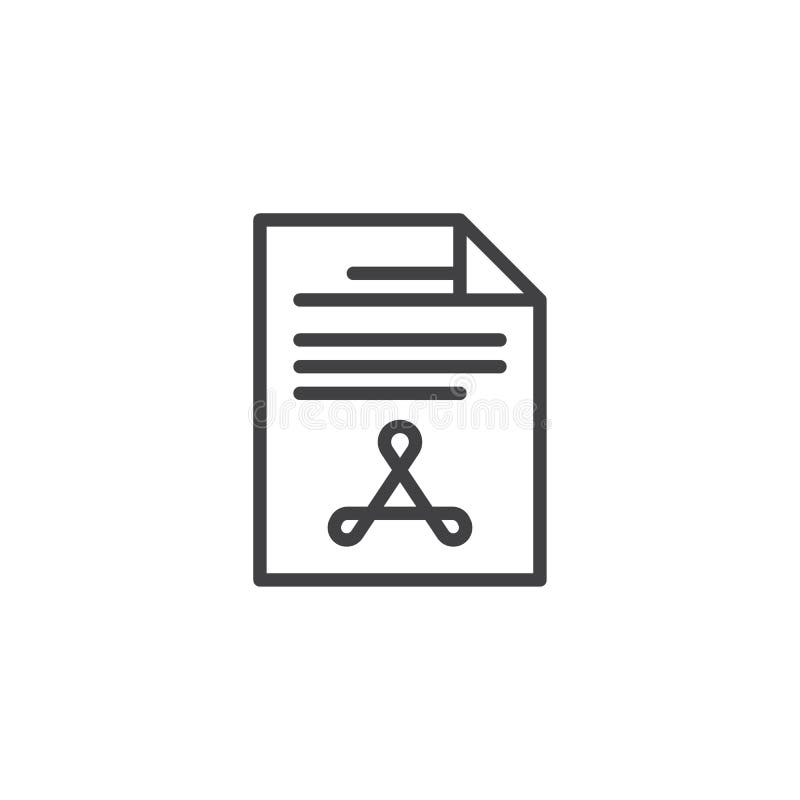 Document file outline icon stock vector. Illustration of document ...