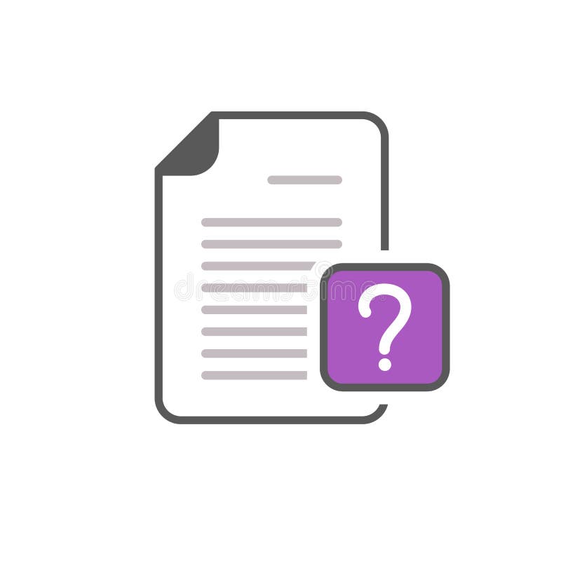 Document File Page Question Mark Icon Stock Illustration - Illustration ... Document File Page Question Mark Icon Stock Illustration - Illustration ...