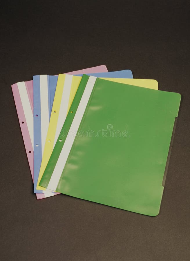 Document Files, Folders in Various Colors Stock Photo - Image of files ...