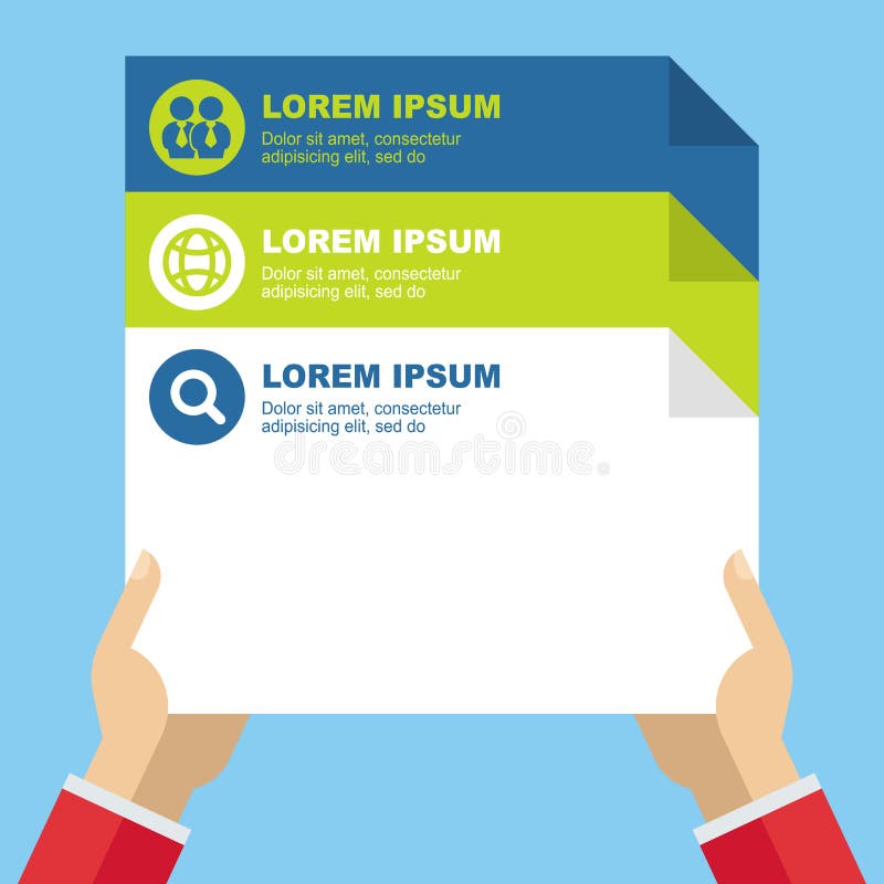 Envelope with Document Files in Hands, Isolated Background. Flat Stock ...