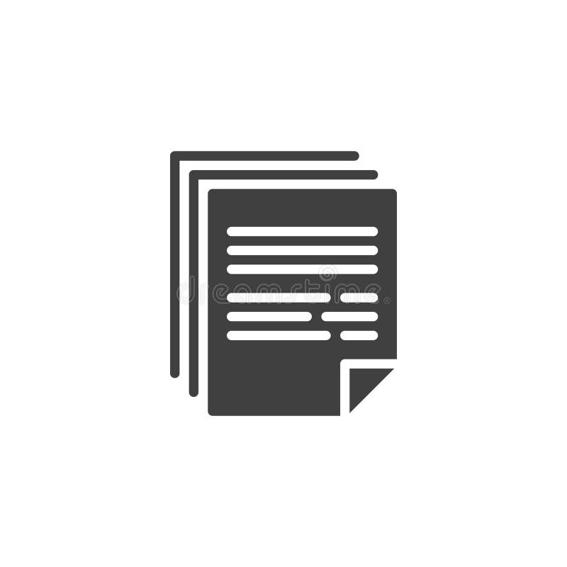 Document files vector icon stock vector. Illustration of office - 290782596