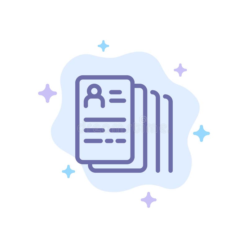 Document, Find, Job, Search Blue Icon on Abstract Cloud Background ...