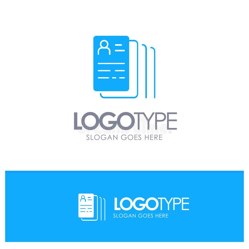 Document, Find, Job, Search Blue Solid Logo with Place for Tagline ...