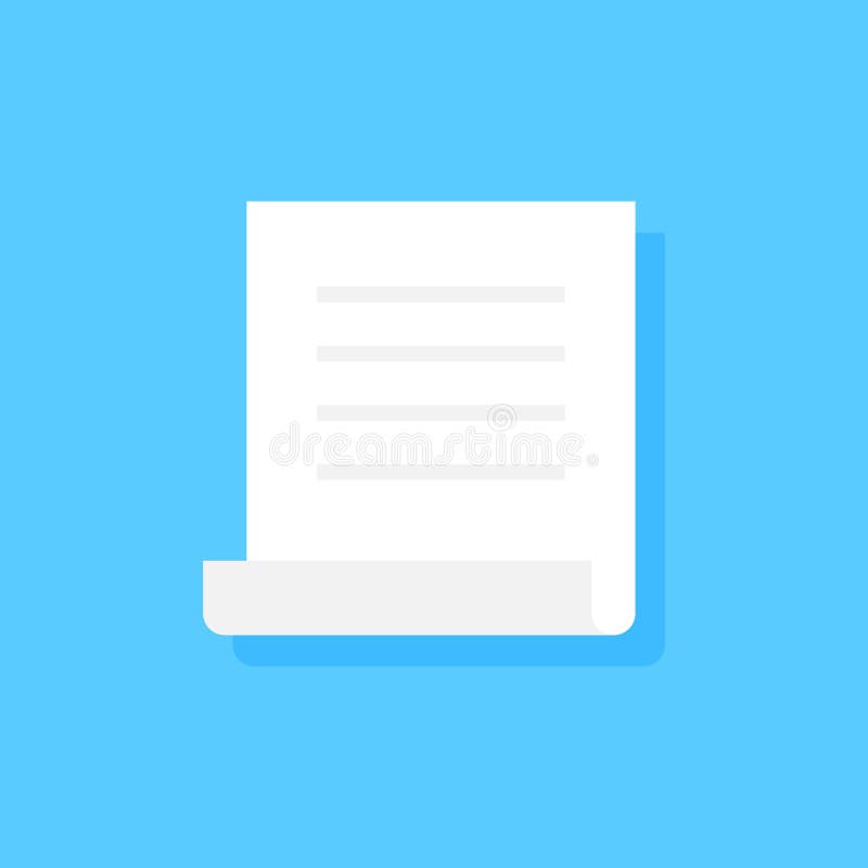 Document Flat Icon of the Script, Scroll Paper Icon, Vector and ...