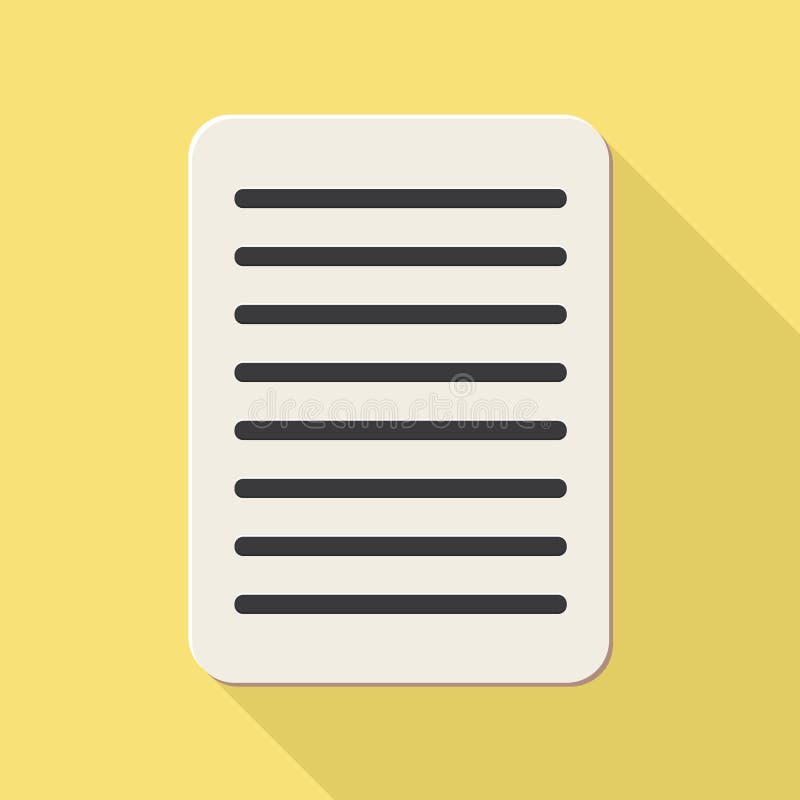 Document flat icon stock vector. Illustration of banner - 46375961