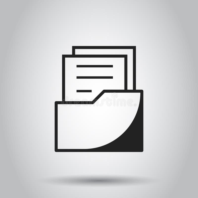 Document Flat Vector Icon. Archive Data File Symbol Logo Illustration ...