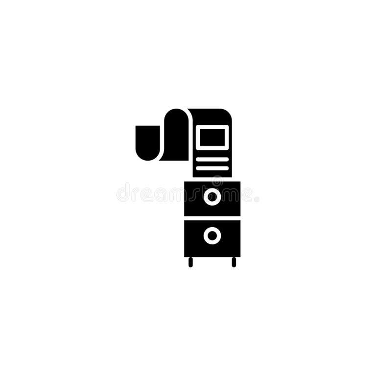 Document Flow Black Icon Concept. Document Flow Flat Vector Symbol ...