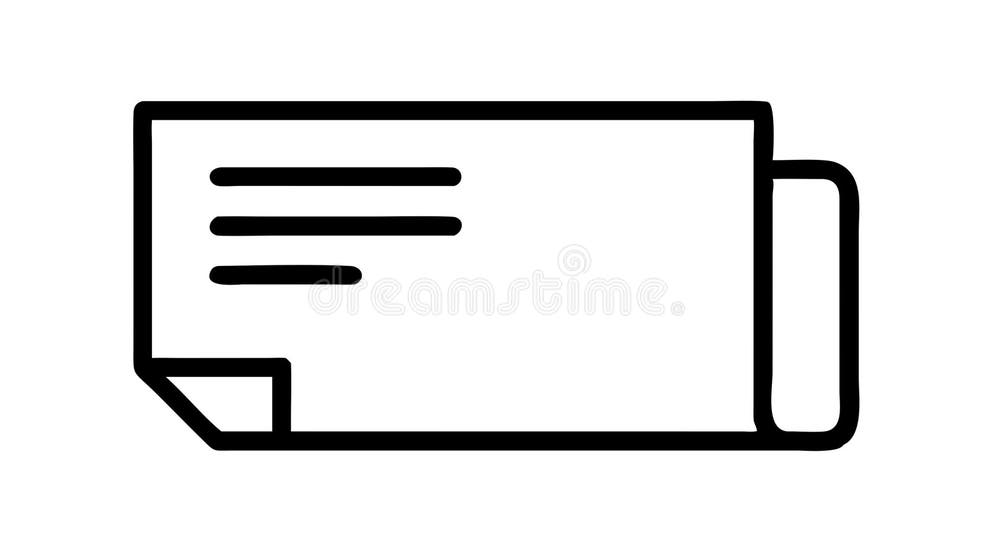 Document with Folded Corner Icon for Files and Information, Vector ...