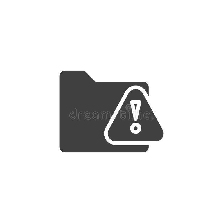 Document Folder Alert, Notification Vector Icon Stock Vector ...